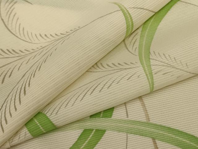 平和屋着物＊夏物　小紋　絽　枝葉文　正絹　逸品　AABD3390jd