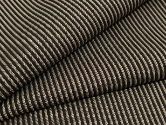 平和屋着物＊夏物　小紋　紗　縞　正絹　逸品　AABD3392jd