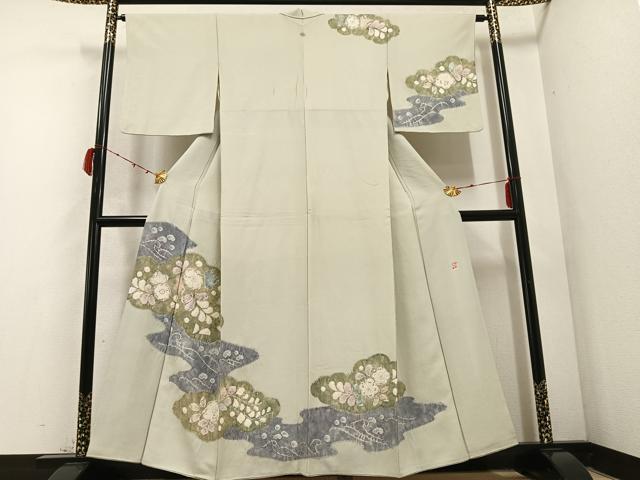 平和屋着物●十日町　名門　滝泰謹製　訪問着　絞り　辻が花　正絹　逸品　AABD3432ph