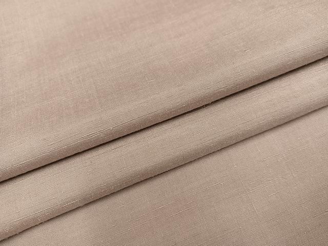 平和屋着物●本場結城紬　重要無形文化財　色無地　白茶色　正絹　逸品　AABD3990ph