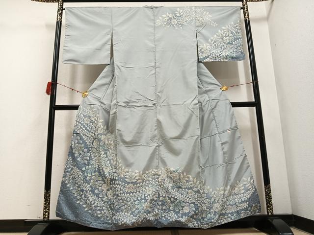 平和屋着物●本場大島紬　染大島　訪問着　辻が花　絞り　暈し染め　正絹　逸品　AABD3992ph