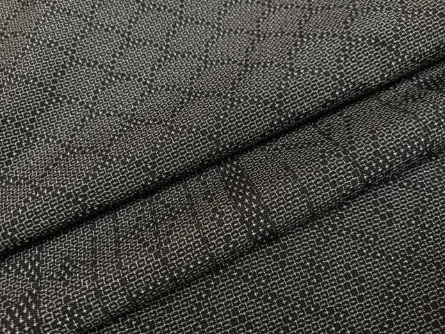 平和屋着物●本塩沢　110亀甲　吉祥文　正絹　逸品　AABD3997ph