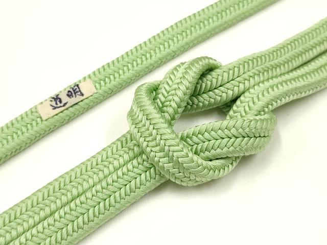 平和屋着物●極上　有職組紐道明　帯締め　冠組　若葉色　宮内庁御用　国立博物館御用　東京芸術大学御用 　逸品　AABD4103ay