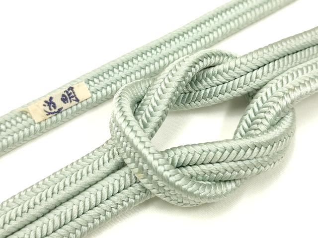 平和屋着物●極上　有職組紐道明　帯締め　冠組　水色　宮内庁御用　国立博物館御用　東京芸術大学御用 　逸品　AABD4113ay