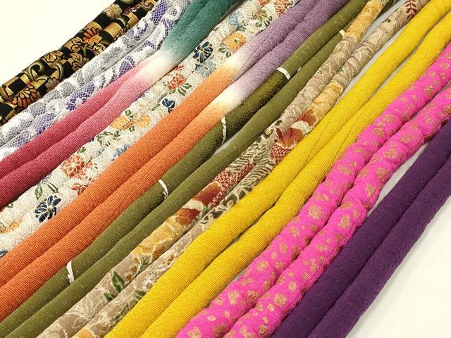 平和屋着物●和装小物　上質な帯締め10本セット　丸ぐけ　レース　暈し　金糸　金彩　金通し　木玉　飾り玉　撚り房　逸品　AABD4177ay