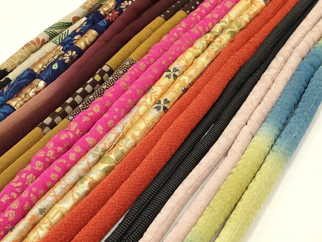 平和屋着物●和装小物　上質な帯締め10本セット　丸ぐけ　暈し　金糸　金彩　あわじ玉　飾り玉　撚り房　逸品　AABD4179ay