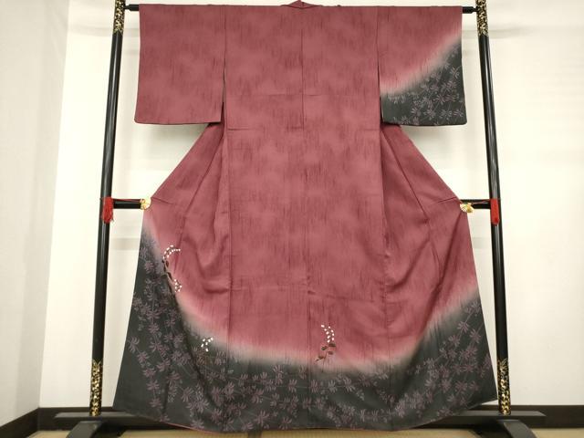 平和屋着物●訪問着　鈴蘭　暈し染め　正絹　逸品　AABD4349ck