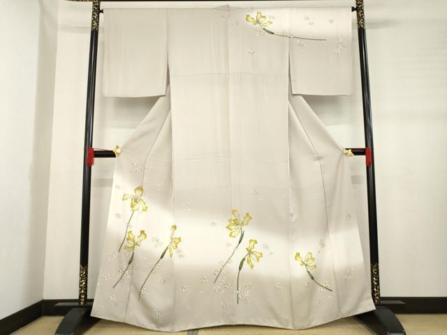 平和屋着物●訪問着　作家物　舞花文　正絹　逸品　AABD4365ck