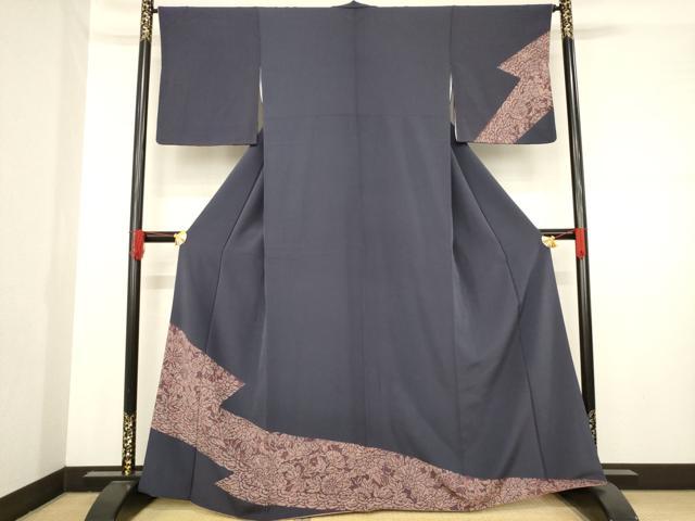 平和屋着物●訪問着　草花文　正絹　逸品　AABD4395ck