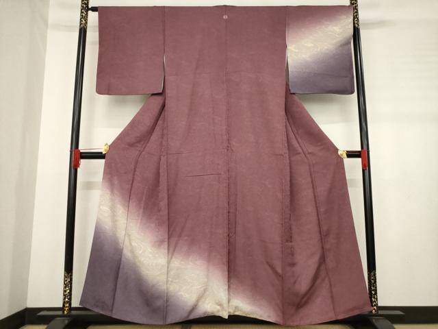 平和屋着物●訪問着　墨流し文様　暈し染め　正絹　逸品　AABD4399ck