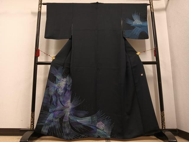 平和屋着物●訪問着　作家物　井手稔裕　舞花文　金彩　正絹　逸品　AABD4401ph