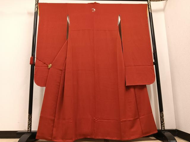 平和屋着物●豪華振袖　色無地　紅海老茶色　正絹　逸品　AABD4434ph