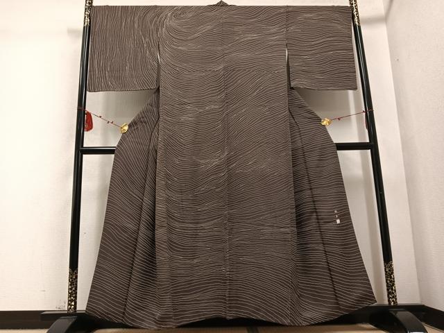 平和屋着物●訪問着　作家物　流水文　鈴乃屋扱い　正絹　逸品　AABD4459ph