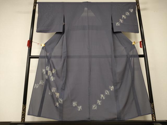 平和屋着物＊夏物　訪問着　絽　色紙草花文　金彩　正絹　逸品　AABD4606jd