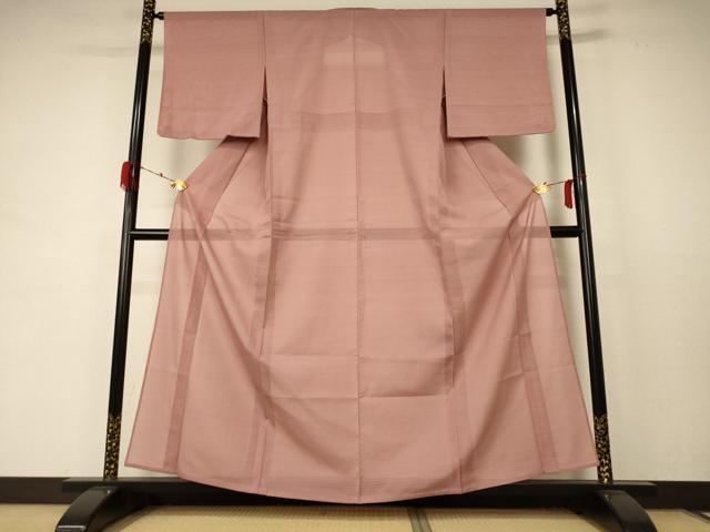 平和屋着物＊夏物　色無地　絽　ときがら茶色　正絹　逸品　AABD4621jd