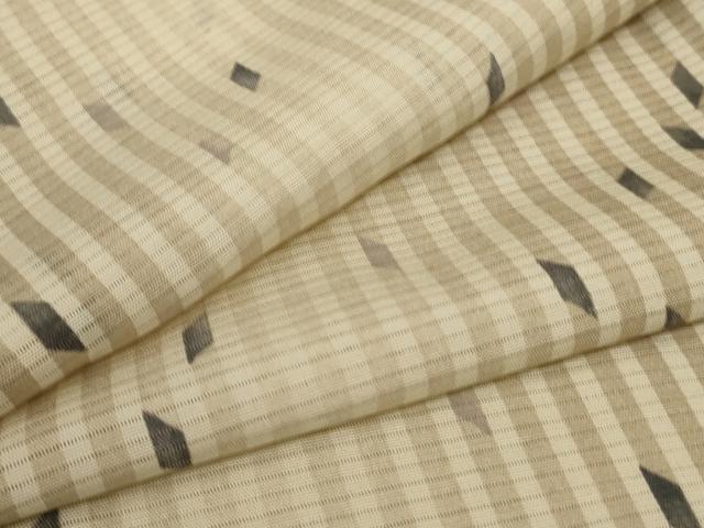 平和屋着物＊夏物　小紋　絽　変わり縞　洗える着物　AABD4628jd