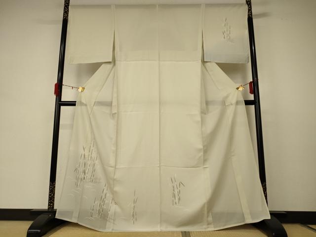 平和屋着物＊夏物　訪問着　絽　草花文　正絹　逸品　AABD4642jd