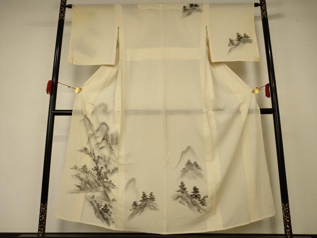 平和屋着物＊夏物　訪問着　絽　風景文　正絹　逸品　AABD4677jd