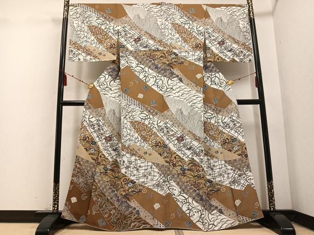 平和屋着物●訪問着　花鳥文　正絹　逸品　AABD4730ph