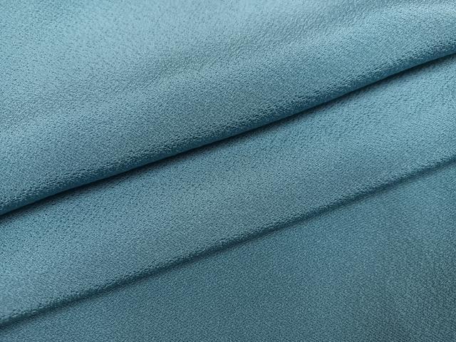 平和屋着物●上質な色無地　納戸色　正絹　逸品　未使用　AABD4745ph