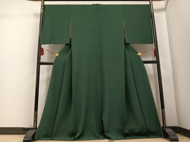 平和屋着物●上質な色無地　革色　正絹　逸品　AABD4751ph