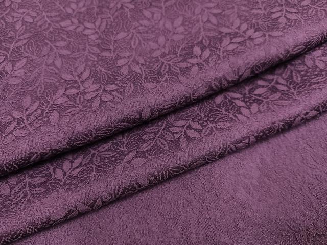 平和屋着物●上質な色無地　草木地紋　滅紫色　正絹　逸品　AABD4762ph