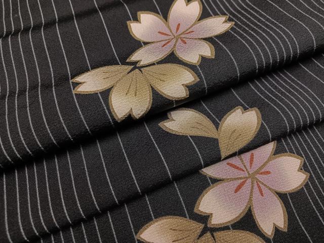 平和屋着物●上質な小紋　桜間道　正絹　逸品　AABD4763ph