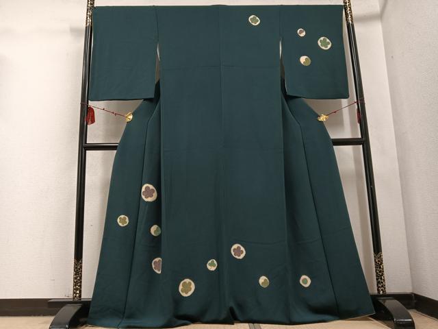 平和屋着物●訪問着　梅文　金彩　鬼しぼ縮緬　正絹　逸品　AABD4790ph