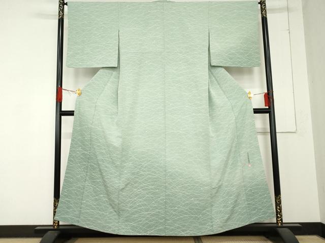 平和屋着物●人間国宝・羽田登喜男監修 　訪問着　露芝　暈し染め　正絹　逸品　AABD4968cs