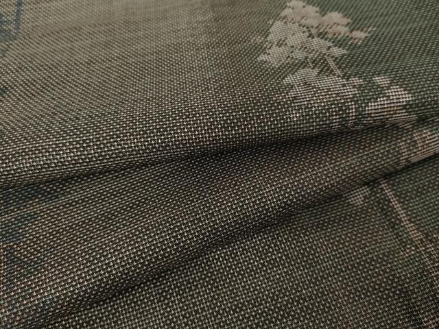 平和屋着物●本場大島紬　泥染め　カタス9マルキ　樹林間道　正絹　逸品　未使用　AABD4977cs