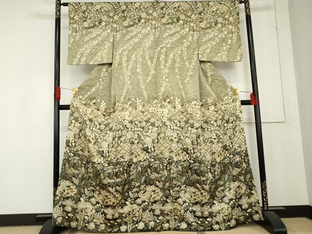 平和屋着物●訪問着　作家物　絞り　辻が花　正絹　逸品　AABD5047cs