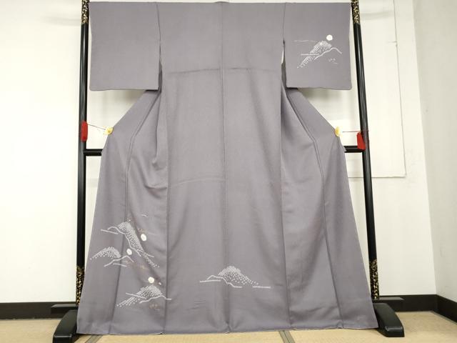 平和屋着物●訪問着　絞り　刺繍　重ね山花文　金糸　金彩　正絹　逸品　未使用　AABD5053cs