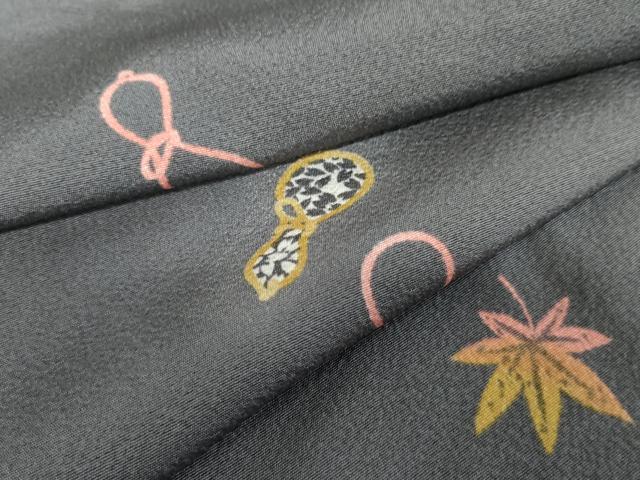 平和屋着物●訪問着　ほたる暈し　楓　瓢箪　正絹　逸品　AABD5062cs