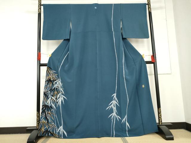 平和屋着物●訪問着　作家物　笹文　金彩　　正絹　逸品　AABD5069cs