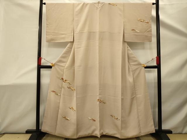 平和屋着物●銀座きしや　訪問着　刺繍　吉祥花文　正絹　逸品　AABD5374sx