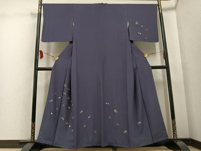 平和屋着物●訪問着　刺繍　器物文　正絹　逸品　AABD5968ph