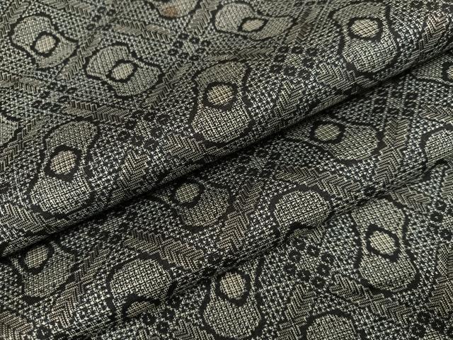 平和屋着物●本場大島紬　割込絣　幾何学文様正絹　逸品　AABD6008ph