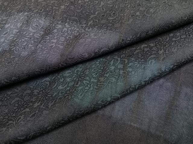 平和屋着物●上質な小紋　絞り　草花地紋　正絹　逸品　AABD6011ph