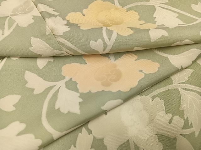 平和屋着物●上質な小紋　地紋起こし　草花文　正絹　逸品　AABD6012ph