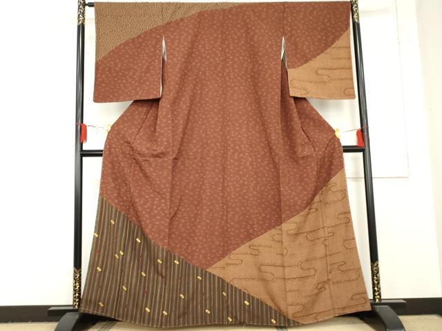 平和屋着物●訪問着　舞花文　正絹　逸品　未使用　AABD6217cs