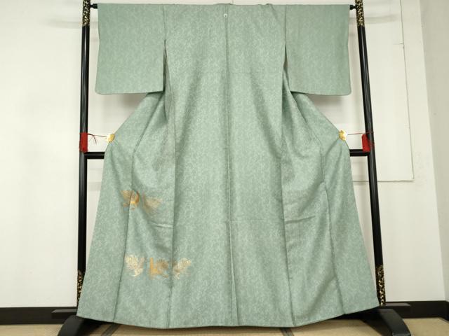 平和屋着物●紋屋井関　御寮織　色留袖　お召地　竹屋町刺繍　桐竹鳳凰　金糸　金彩　正絹　逸品　AABD6301cs