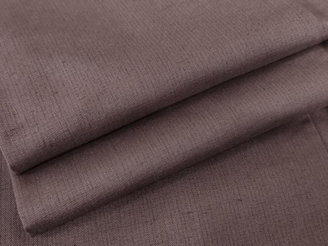 平和屋着物●上質な紬　色無地　葡萄鼠色　正絹　逸品　AABD6316cs