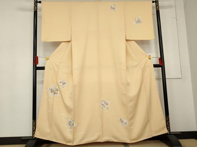 平和屋着物●訪問着　友禅　橘　金彩　正絹　逸品　未使用　AABD6331cs