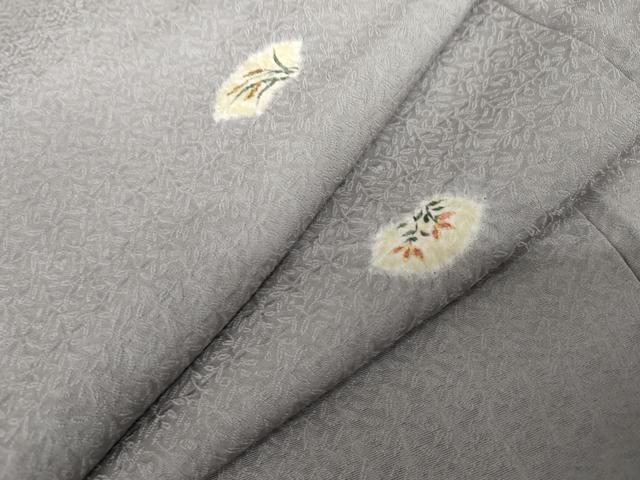 平和屋着物●上質な小紋　絞り　草花文　金彩　正絹　逸品　AABD6344cs