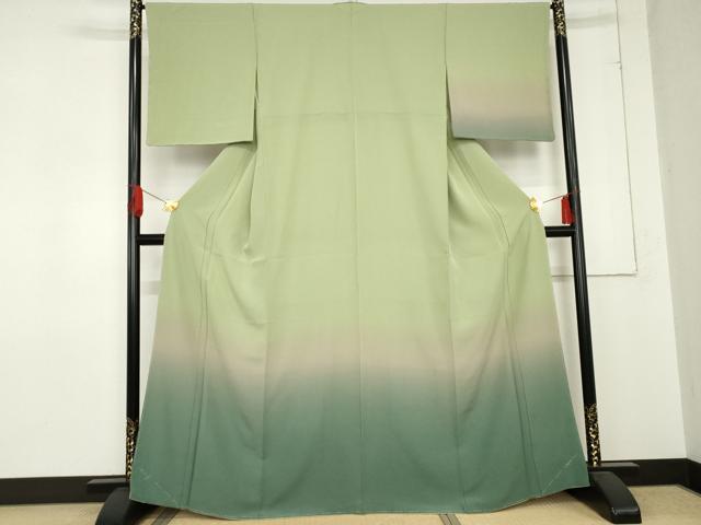 平和屋着物●訪問着　霞文　暈し染め　正絹　逸品　AABD6425cs