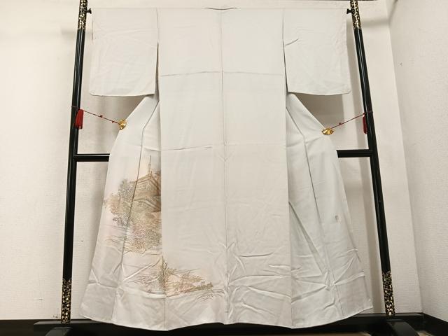 平和屋着物●金彩友禅　卓越技能者・名工・和田光正　訪問着　風景草木文　正絹　逸品　AABD6483ph