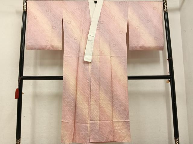 平和屋着物●長襦袢　無双仕立て　辻が花地紋　暈し染め　正絹　逸品　AABD6508ph