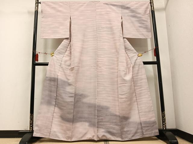 平和屋着物●石川県指定無形文化財　牛首紬　白山工房　手織り　訪問着　霞文　暈し染め　正絹　逸品　未使用　AABD6520ph