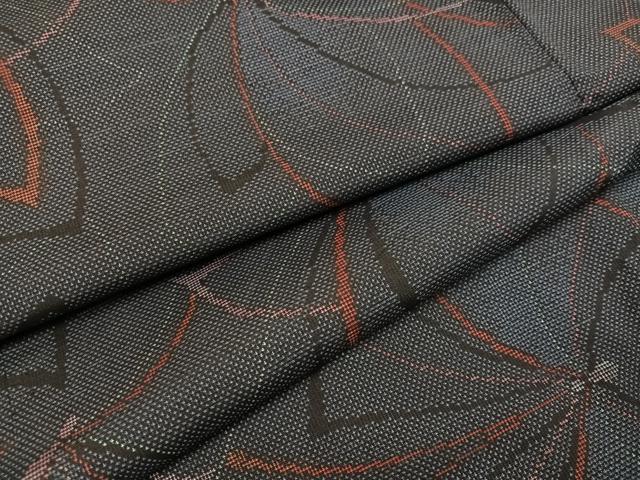 平和屋着物●本場大島紬　カタス7マルキ　花尽くし　正絹　逸品　AABD6525ph