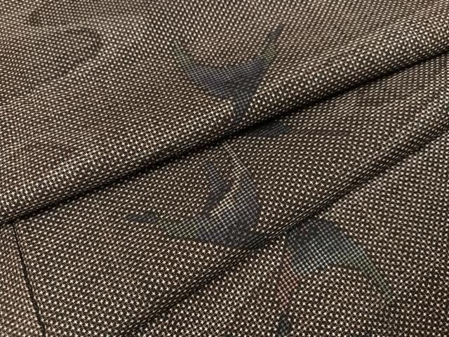 平和屋着物●本場大島紬　一元絣　流水飛鳥文　正絹　逸品　AABD6528ph